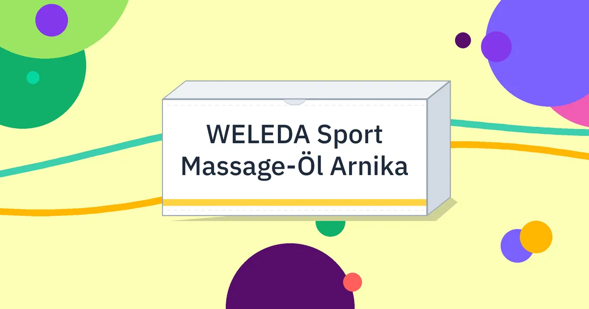 Symbolbild: Packung mit der Aufschrift WELEDA Sport Massage-Öl Arnika (PZN 19623502) – Verfügbarkeit und Bezug in Apotheken in Frankfurt am Main