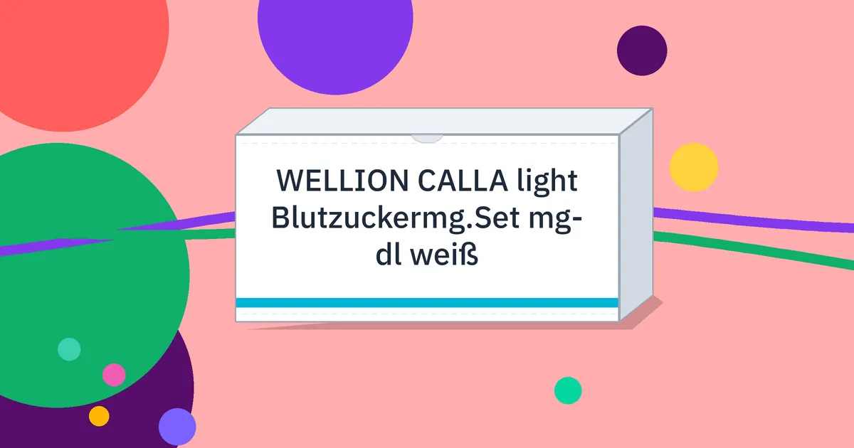 Symbolbild: Packung mit der Aufschrift WELLION CALLA light Blutzuckermg.Set mg-dl weiß (PZN 06119802) – Verfügbarkeit und Bezug in Apotheken in Frankfurt am Main