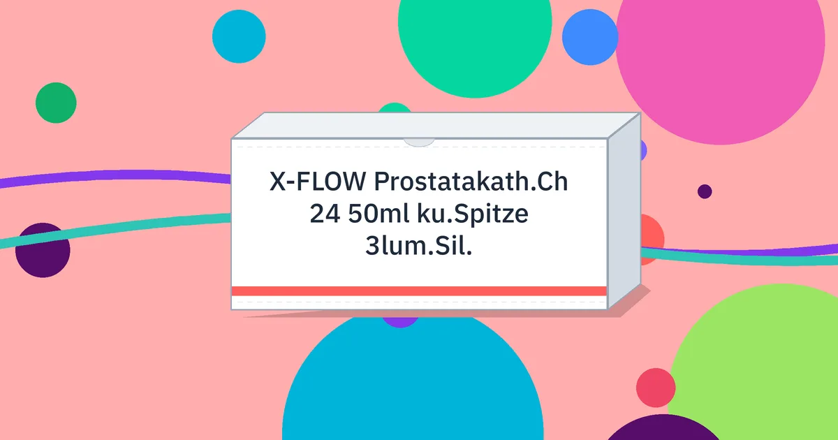 Symbolbild: Packung mit der Aufschrift X-FLOW Prostatakath.Ch 24 50ml ku.Spitze 3lum.Sil. (PZN 17508464) – Verfügbarkeit und Bezug in Apotheken in Frankfurt am Main