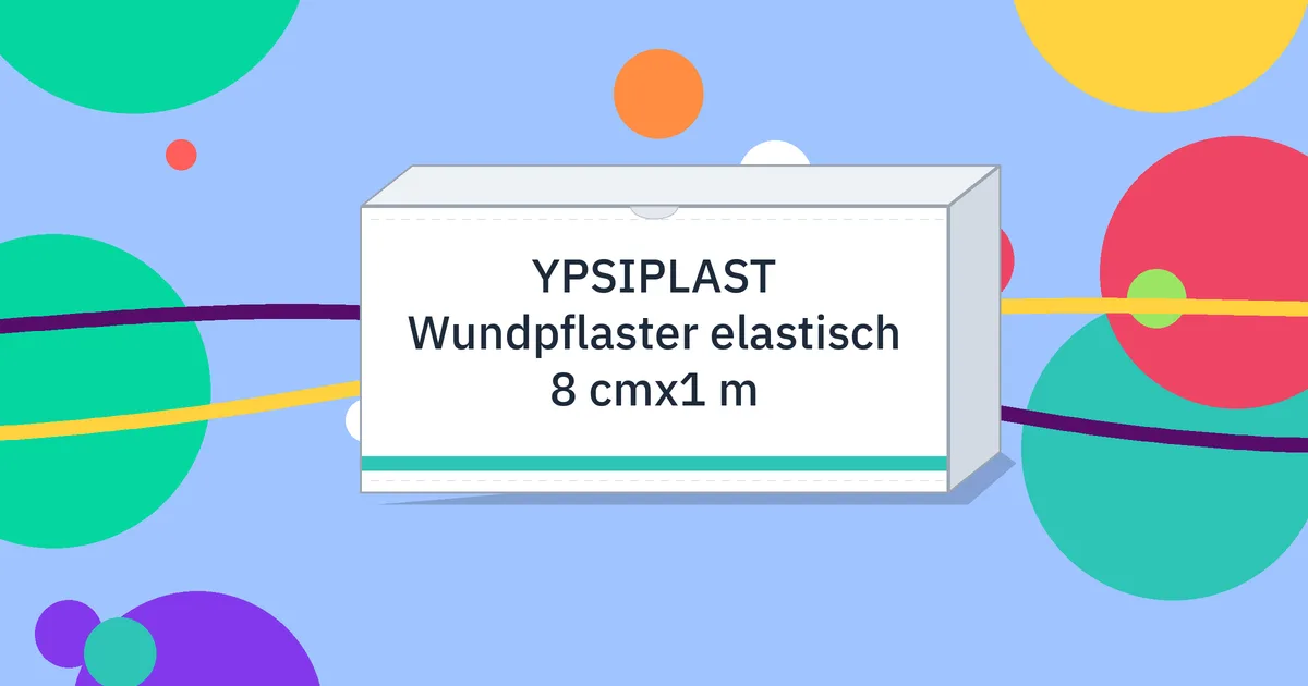 Symbolbild: Packung mit der Aufschrift YPSIPLAST Wundpflaster elastisch 8 cmx1 m (PZN 20364879) – Verfügbarkeit und Bezug in Apotheken in Frankfurt am Main