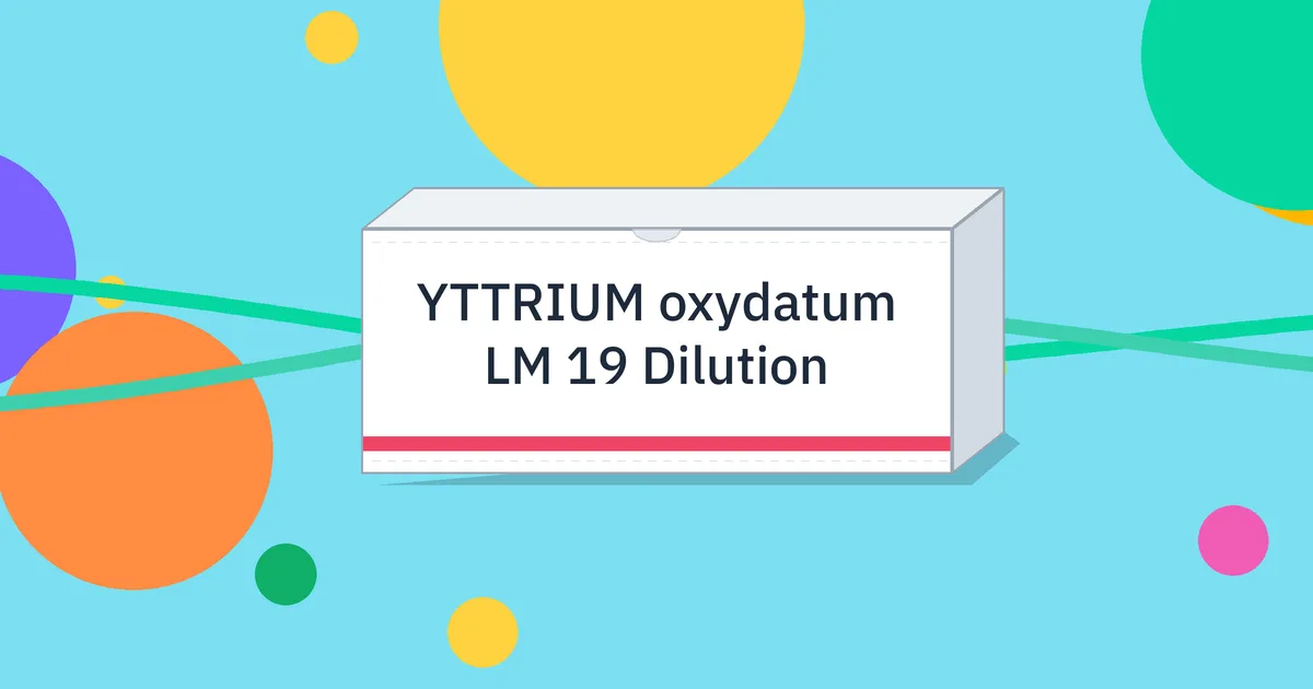 Symbolbild: Packung mit der Aufschrift YTTRIUM oxydatum LM 19 Dilution (PZN 13287977) – Verfügbarkeit und Bezug in Apotheken in Frankfurt am Main