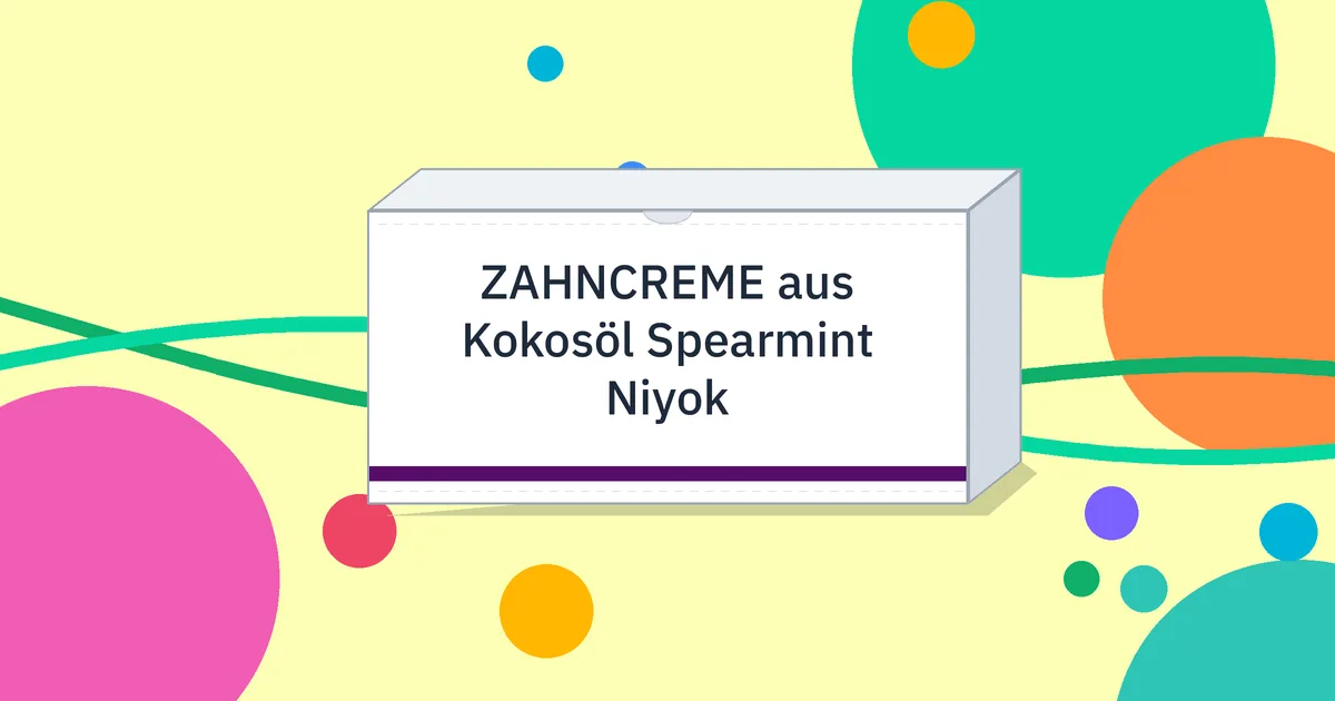 Symbolbild: Packung mit der Aufschrift ZAHNCREME aus Kokosöl Spearmint Niyok (PZN 17535596) – Verfügbarkeit und Bezug in Apotheken in Frankfurt am Main