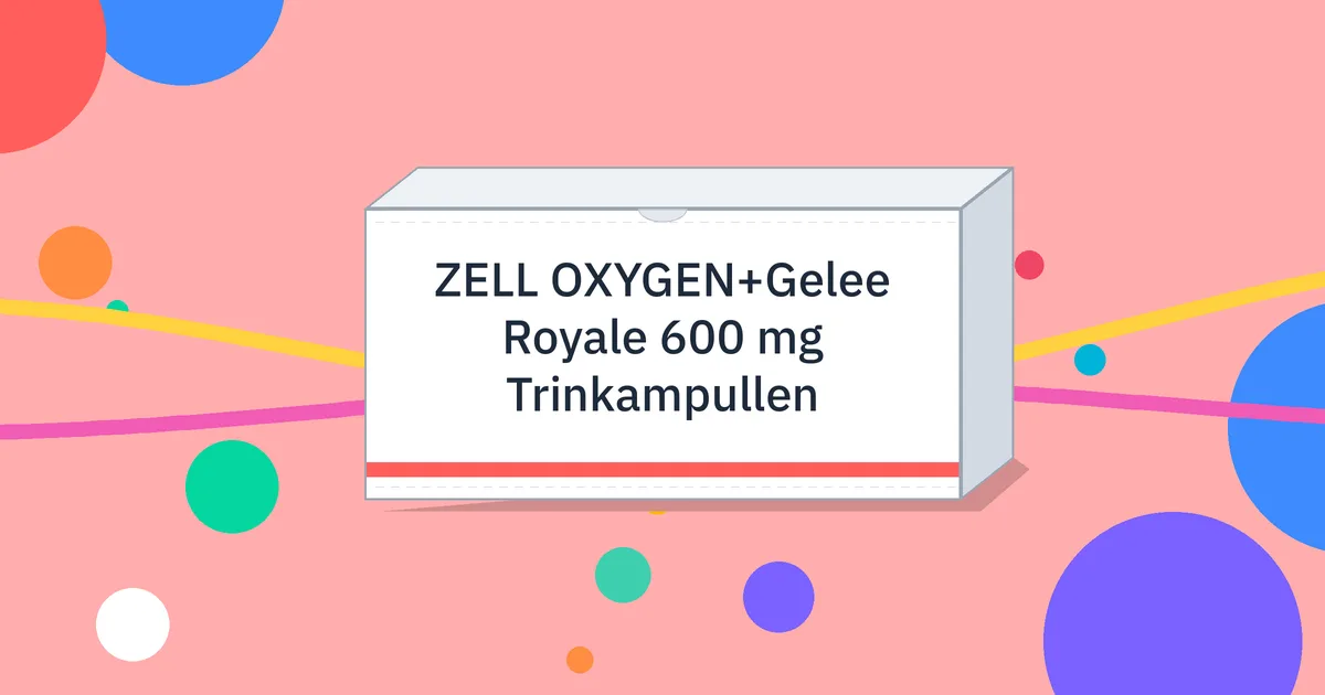 Symbolbild: Packung mit der Aufschrift ZELL OXYGEN+Gelee Royale 600 mg Trinkampullen (PZN 00447273) – Verfügbarkeit und Bezug in Apotheken in Frankfurt am Main