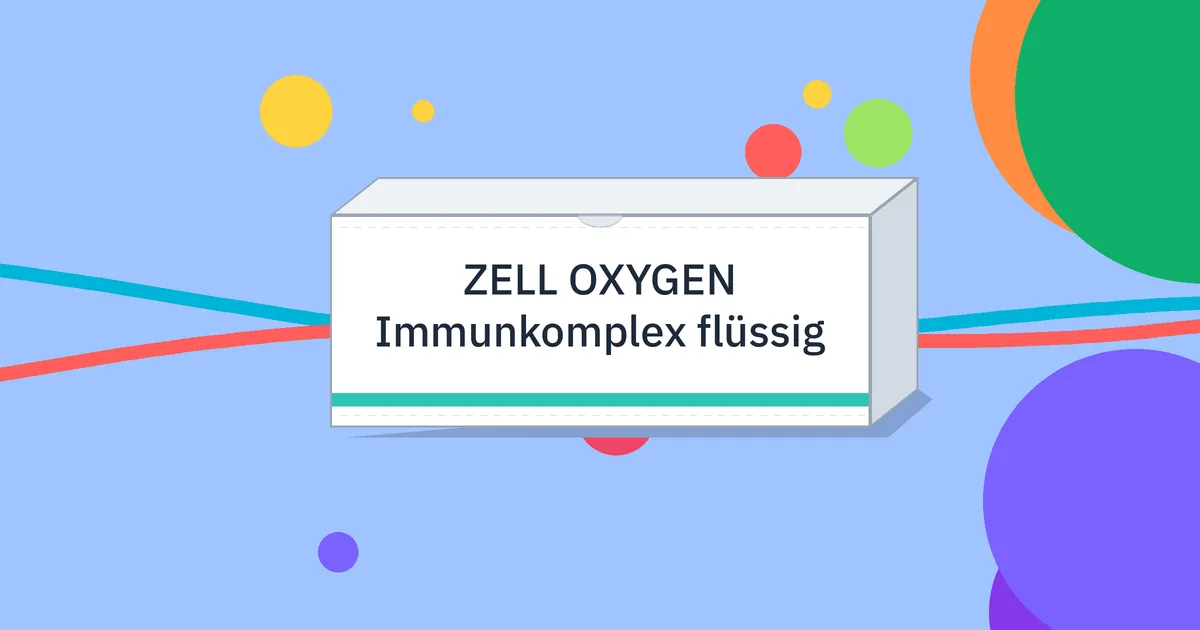 Symbolbild: Packung mit der Aufschrift ZELL OXYGEN Immunkomplex flüssig (PZN 05456093) – Verfügbarkeit und Bezug in Apotheken in Frankfurt am Main