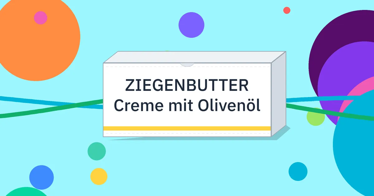 Symbolbild: Packung mit der Aufschrift ZIEGENBUTTER Creme mit Olivenöl (PZN 11026468) – Verfügbarkeit und Bezug in Apotheken in Frankfurt am Main