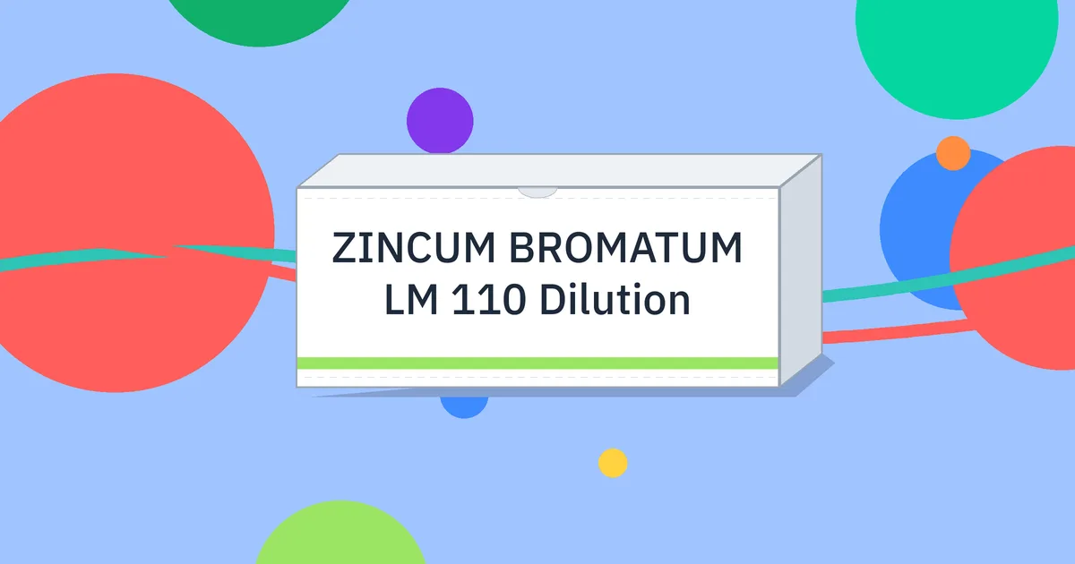 Symbolbild: Packung mit der Aufschrift ZINCUM BROMATUM LM 110 Dilution (PZN 13291996) – Verfügbarkeit und Bezug in Apotheken in Frankfurt am Main