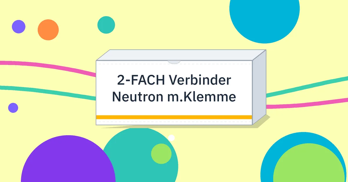 Symbolbild: Packung mit der Aufschrift 2-FACH Verbinder Neutron m.Klemme (PZN 14168909) – Verfügbarkeit und Bezug in Apotheken in Frankfurt am Main