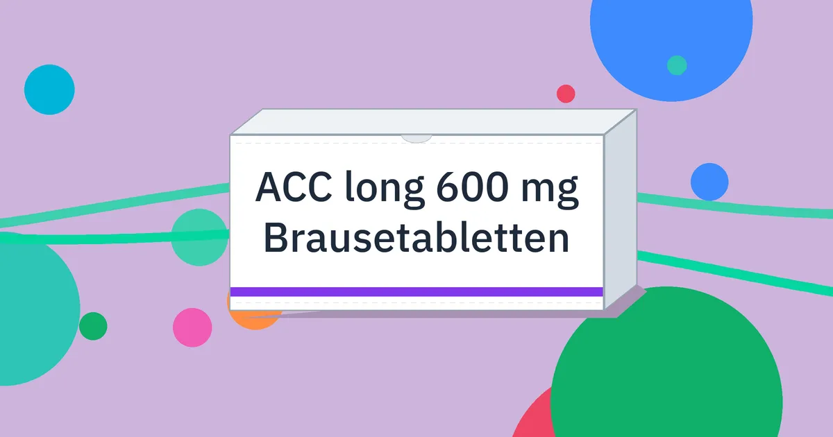 Symbolbild: Packung mit der Aufschrift ACC long 600 mg Brausetabletten (PZN 04823572) – Verfügbarkeit und Bezug in Apotheken in Frankfurt am Main