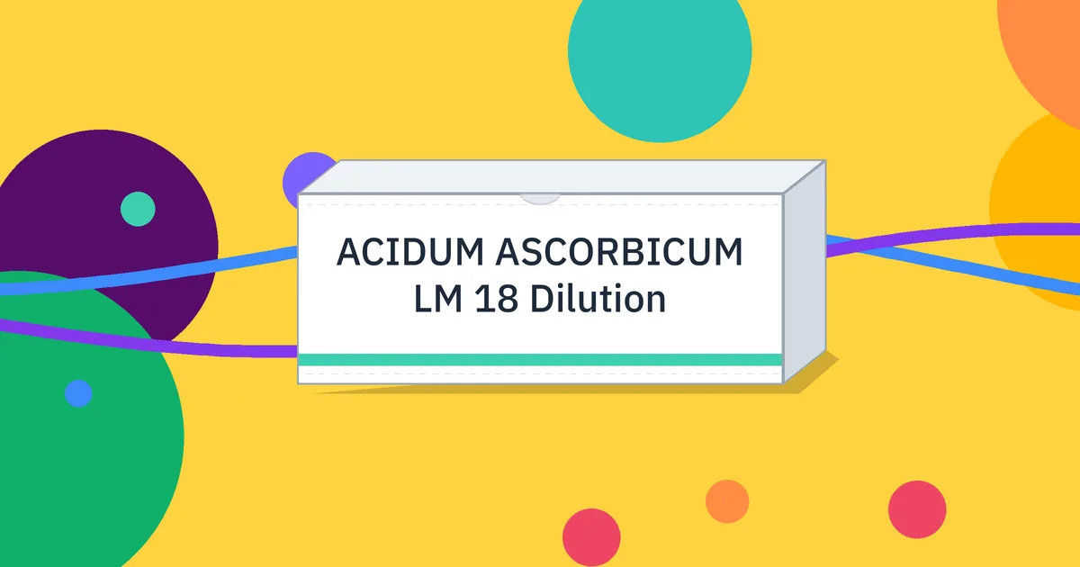Symbolbild: Packung mit der Aufschrift ACIDUM ASCORBICUM LM 18 Dilution (PZN 13268997) – Verfügbarkeit und Bezug in Apotheken in Frankfurt am Main