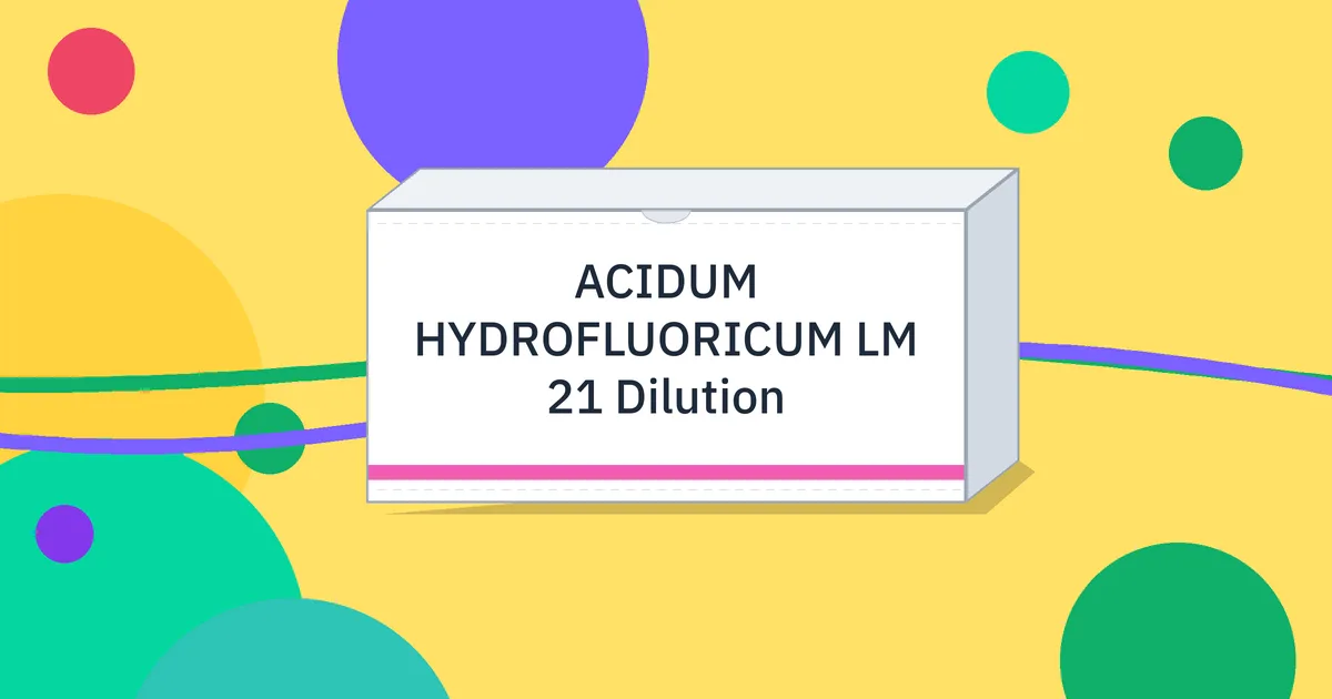 Symbolbild: Packung mit der Aufschrift ACIDUM HYDROFLUORICUM LM 21 Dilution (PZN 13500477) – Verfügbarkeit und Bezug in Apotheken in Frankfurt am Main