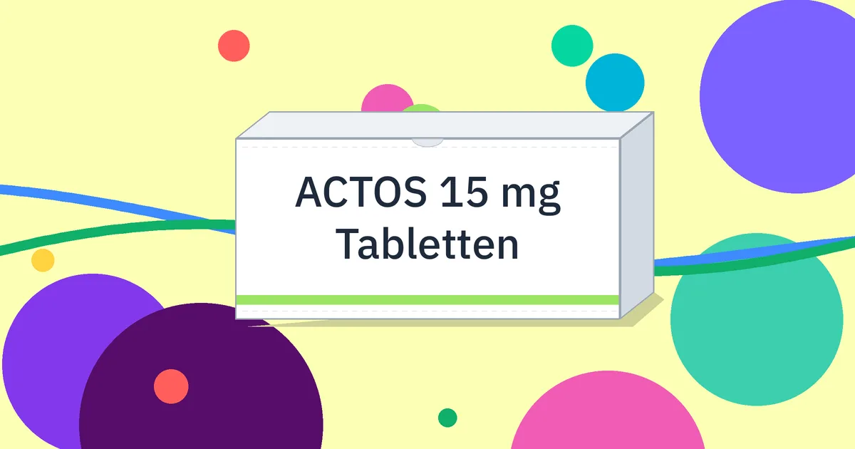 Symbolbild: Packung mit der Aufschrift ACTOS 15 mg Tabletten (PZN 01800323) – Verfügbarkeit und Bezug in Apotheken in Frankfurt am Main