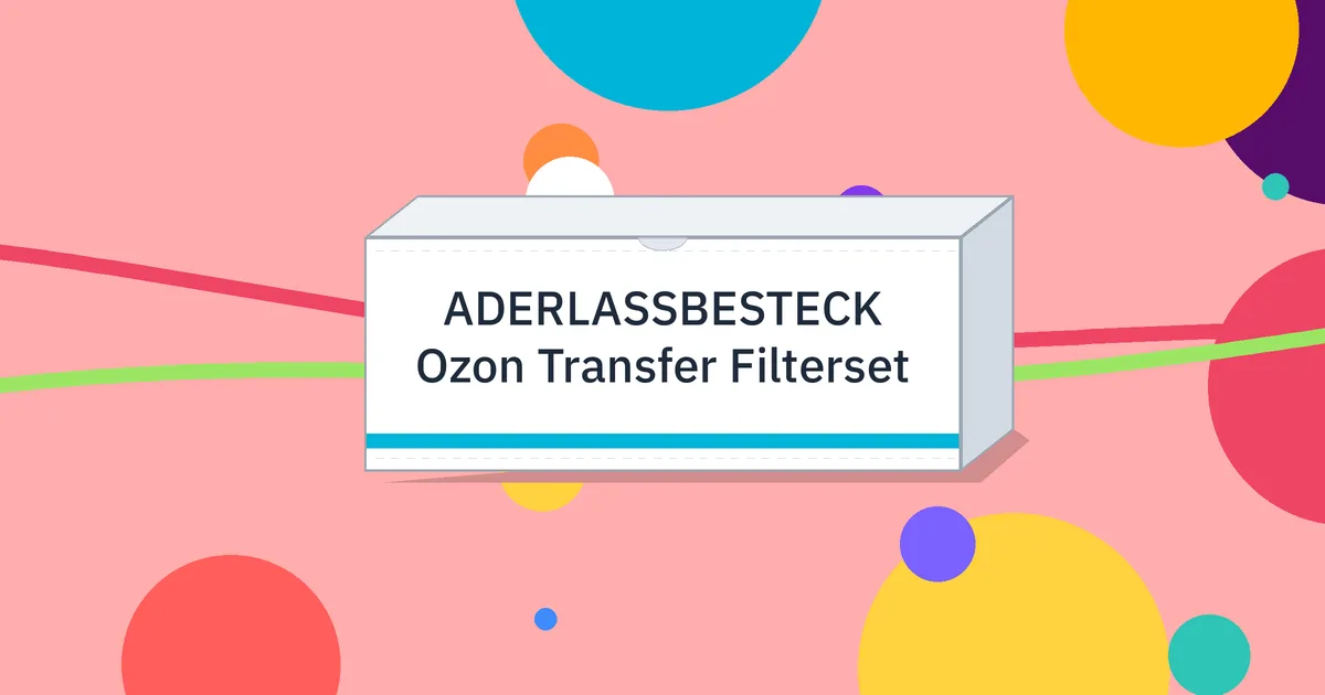 Symbolbild: Packung mit der Aufschrift ADERLASSBESTECK Ozon Transfer Filterset (PZN 09306321) – Verfügbarkeit und Bezug in Apotheken in Frankfurt am Main