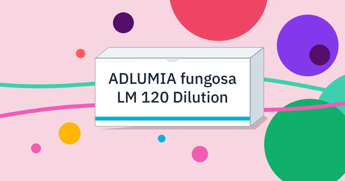 Symbolbild: Packung mit der Aufschrift ADLUMIA fungosa LM 120 Dilution (PZN 13297036) – Verfügbarkeit und Bezug in Apotheken in Frankfurt am Main