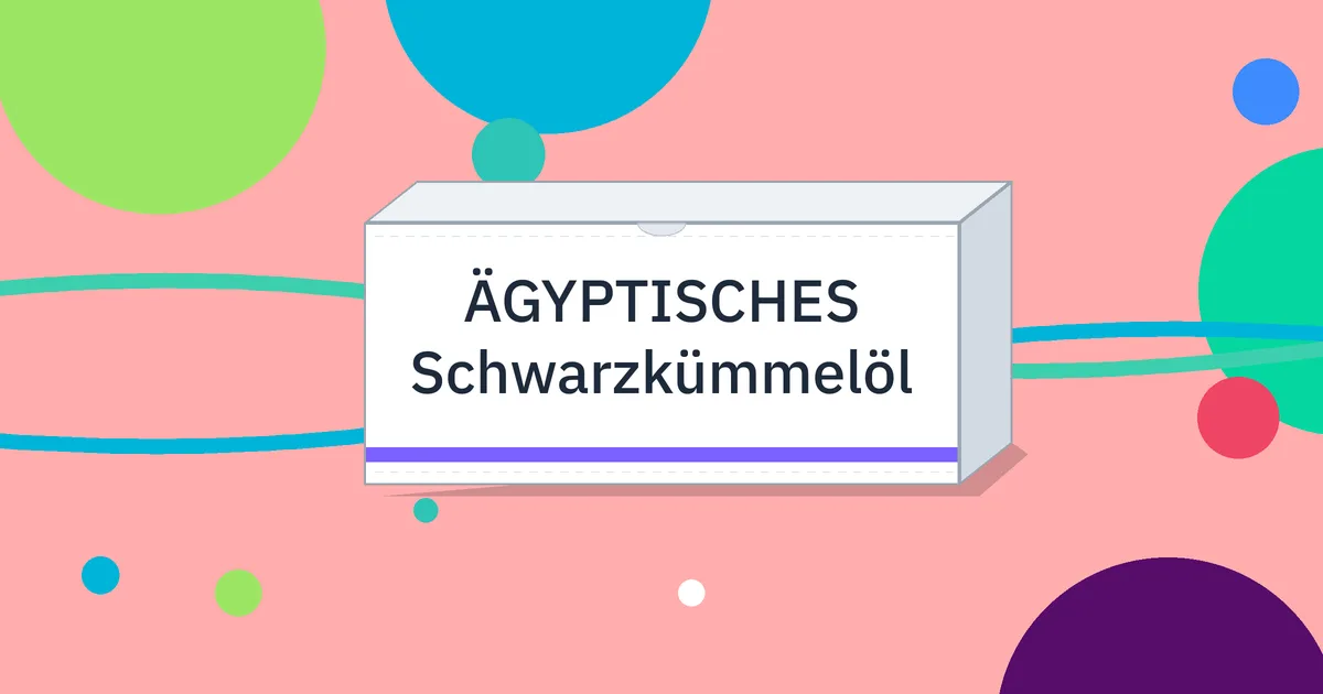 Symbolbild: Packung mit der Aufschrift ÄGYPTISCHES Schwarzkümmelöl (PZN 16530177) – Verfügbarkeit und Bezug in Apotheken in Frankfurt am Main