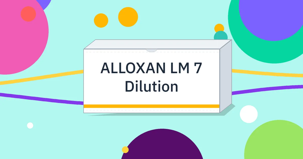 Symbolbild: Packung mit der Aufschrift ALLOXAN LM 7 Dilution (PZN 13311954) – Verfügbarkeit und Bezug in Apotheken in Frankfurt am Main