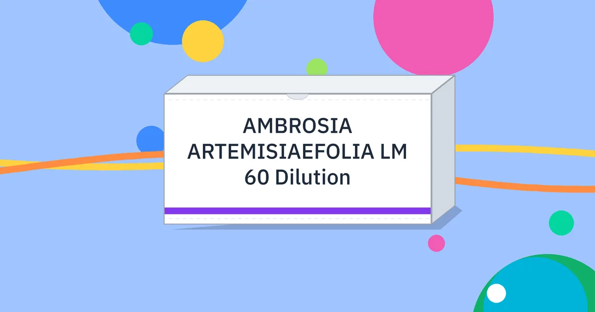Symbolbild: Packung mit der Aufschrift AMBROSIA ARTEMISIAEFOLIA LM 60 Dilution (PZN 13318324) – Verfügbarkeit und Bezug in Apotheken in Frankfurt am Main