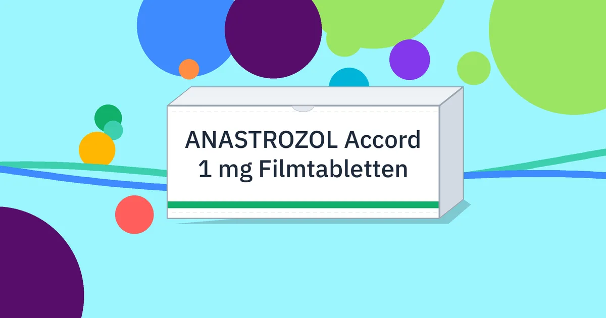 Symbolbild: Packung mit der Aufschrift ANASTROZOL Accord 1 mg Filmtabletten (PZN 11178853) – Verfügbarkeit und Bezug in Apotheken in Frankfurt am Main