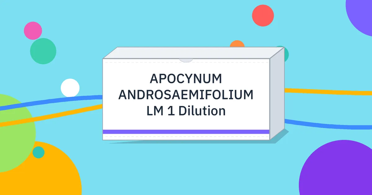 Symbolbild: Packung mit der Aufschrift APOCYNUM ANDROSAEMIFOLIUM LM 1 Dilution (PZN 13379969) – Verfügbarkeit und Bezug in Apotheken in Frankfurt am Main