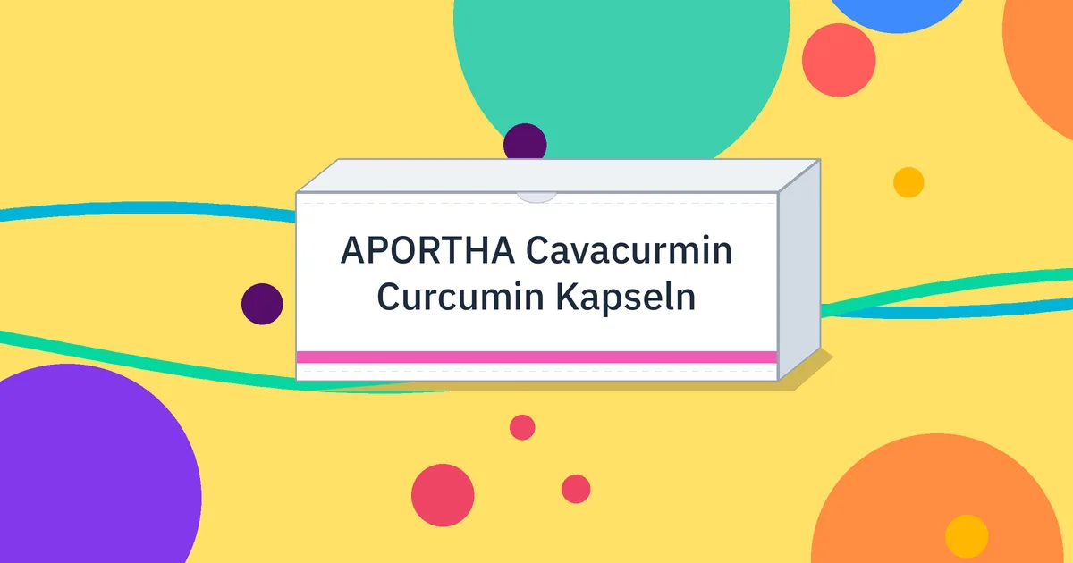 Symbolbild: Packung mit der Aufschrift APORTHA Cavacurmin Curcumin Kapseln (PZN 13343233) – Verfügbarkeit und Bezug in Apotheken in Frankfurt am Main