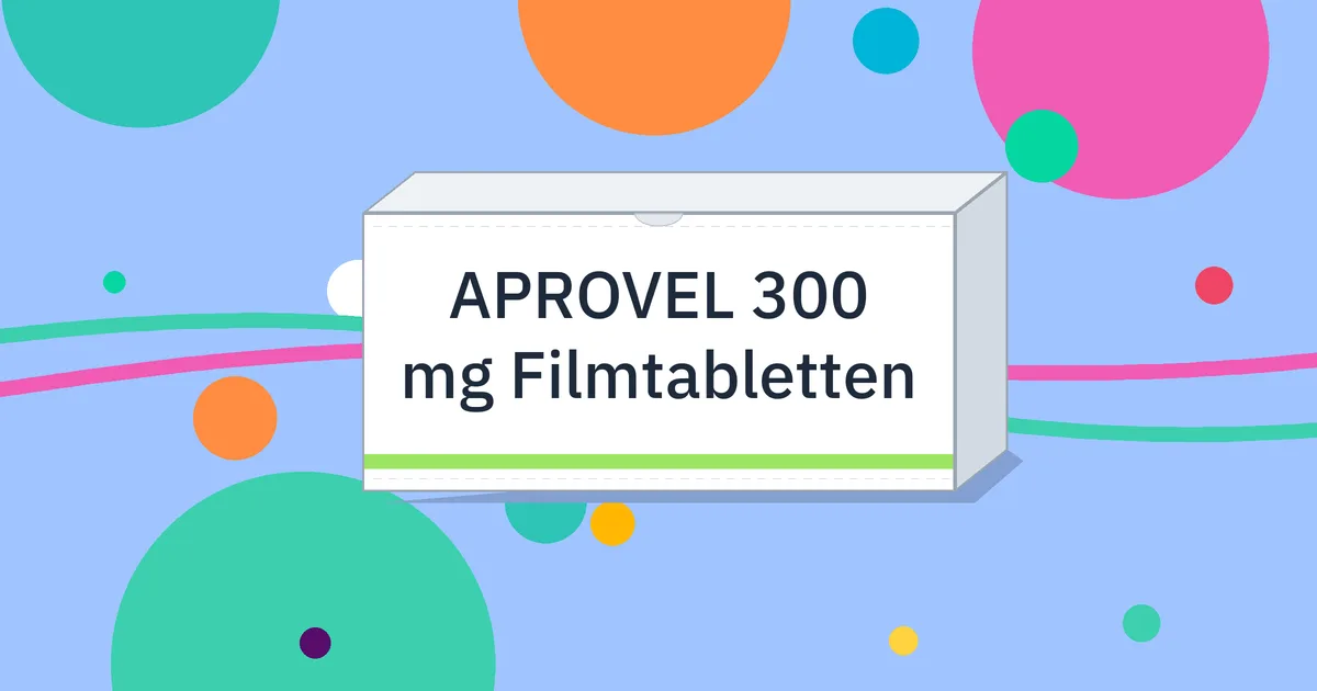 Symbolbild: Packung mit der Aufschrift APROVEL 300 mg Filmtabletten (PZN 01312279) – Verfügbarkeit und Bezug in Apotheken in Frankfurt am Main
