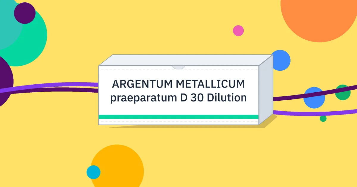 Symbolbild: Packung mit der Aufschrift ARGENTUM METALLICUM praeparatum D 30 Dilution (PZN 18001371) – Verfügbarkeit und Bezug in Apotheken in Frankfurt am Main
