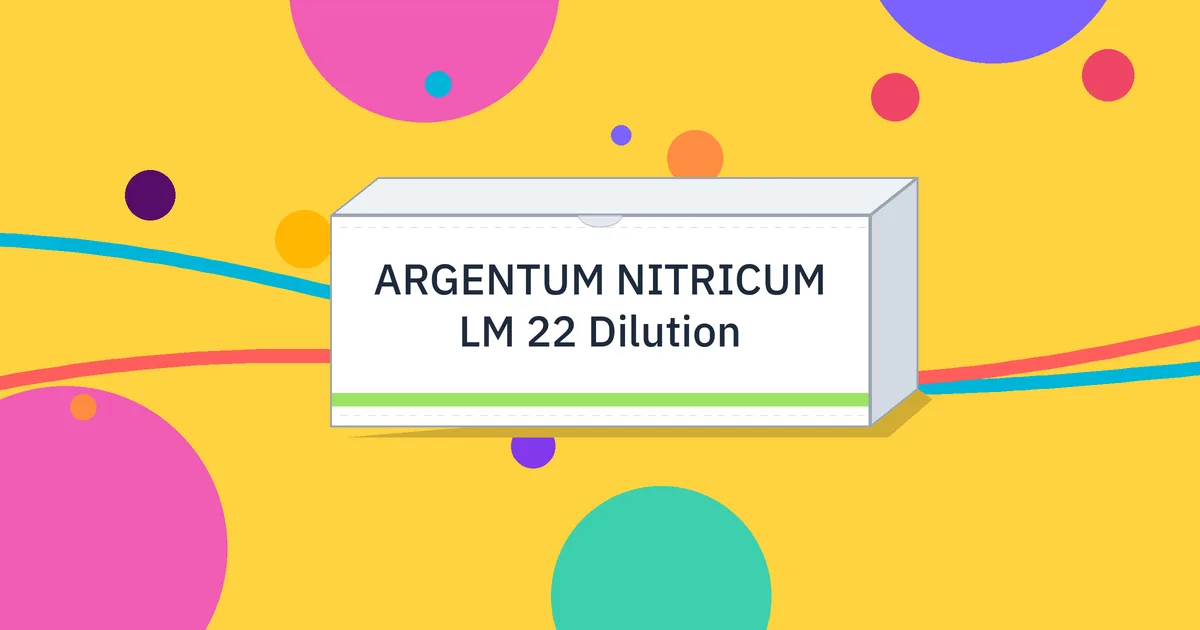 Symbolbild: Packung mit der Aufschrift ARGENTUM NITRICUM LM 22 Dilution (PZN 12768781) – Verfügbarkeit und Bezug in Apotheken in Frankfurt am Main
