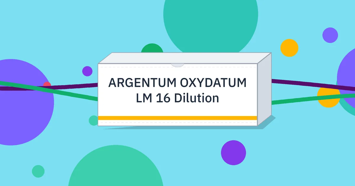Symbolbild: Packung mit der Aufschrift ARGENTUM OXYDATUM LM 16 Dilution (PZN 12769154) – Verfügbarkeit und Bezug in Apotheken in Frankfurt am Main