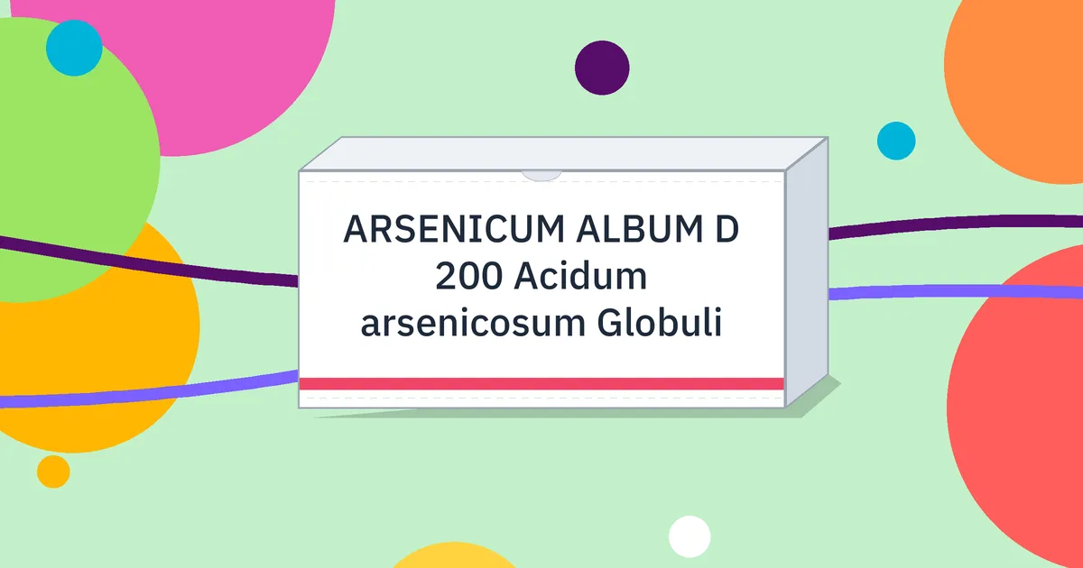 Symbolbild: Packung mit der Aufschrift ARSENICUM ALBUM D 200 Acidum arsenicosum Globuli (PZN 17298564) – Verfügbarkeit und Bezug in Apotheken in Frankfurt am Main