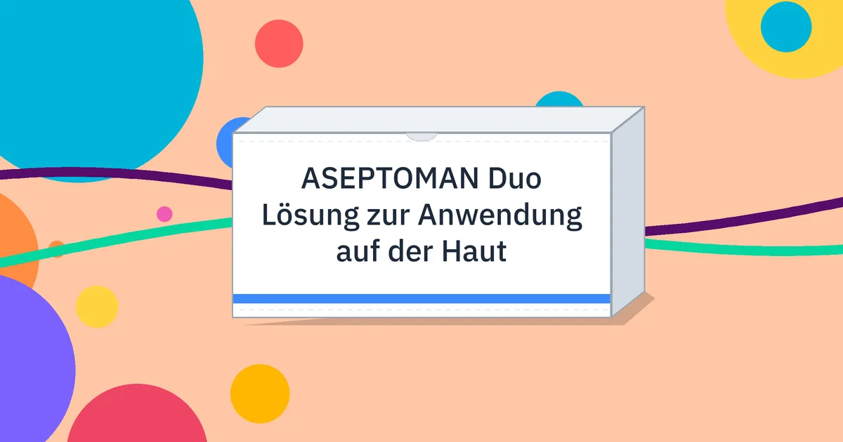 Symbolbild: Packung mit der Aufschrift ASEPTOMAN Duo Lösung zur Anwendung auf der Haut (PZN 19301684) – Verfügbarkeit und Bezug in Apotheken in Frankfurt am Main