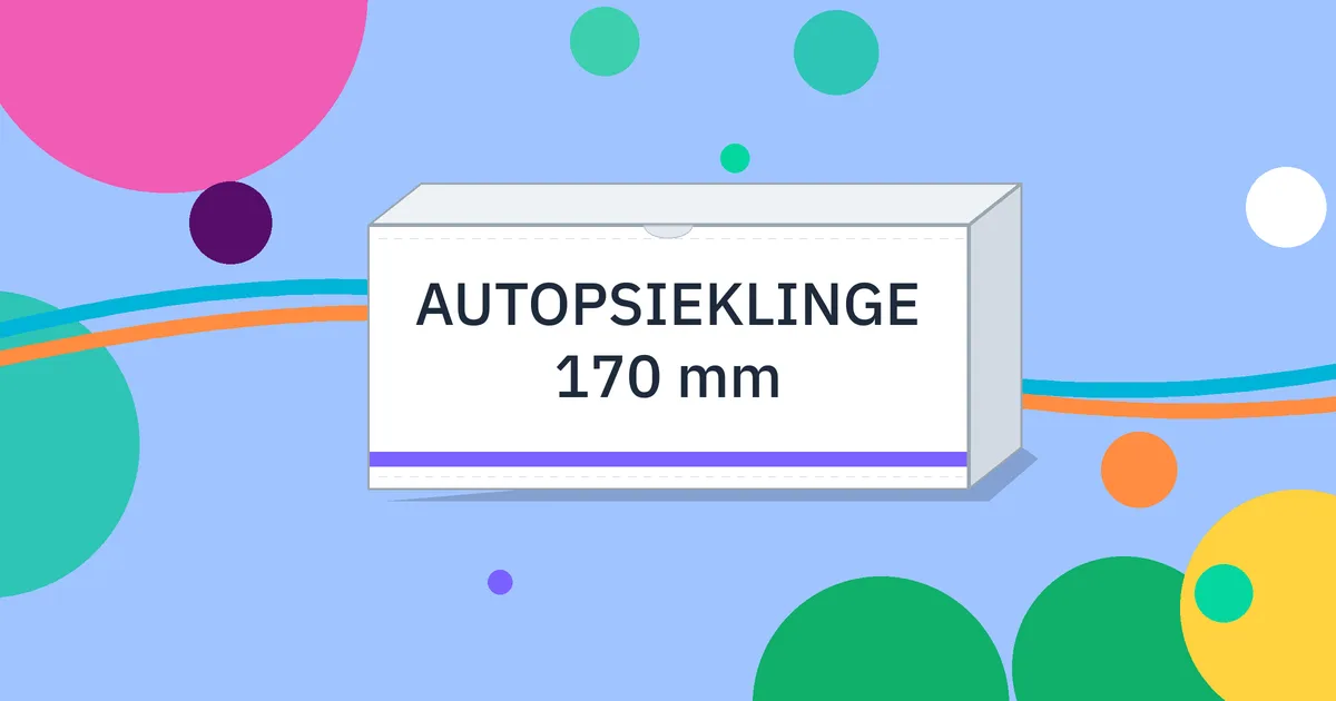 Symbolbild: Packung mit der Aufschrift AUTOPSIEKLINGE 170 mm (PZN 06634875) – Verfügbarkeit und Bezug in Apotheken in Frankfurt am Main