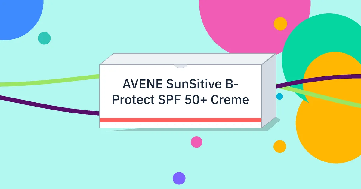 Symbolbild: Packung mit der Aufschrift AVENE SunSitive B-Protect SPF 50+ Creme (PZN 12728238) – Verfügbarkeit und Bezug in Apotheken in Frankfurt am Main