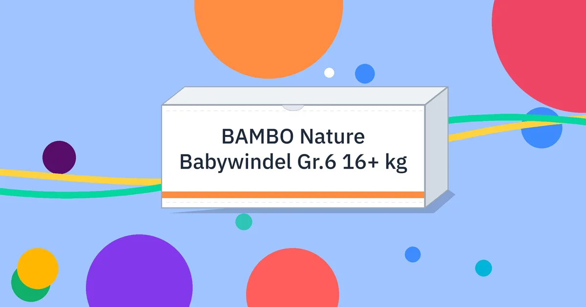 Symbolbild: Packung mit der Aufschrift BAMBO Nature Babywindel Gr.6 16+ kg (PZN 15416835) – Verfügbarkeit und Bezug in Apotheken in Frankfurt am Main
