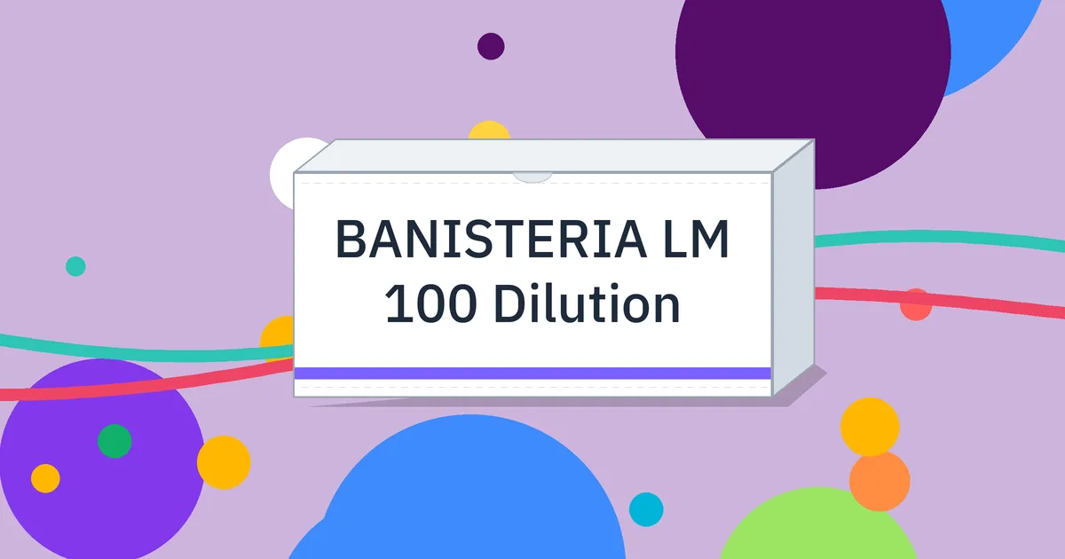 Symbolbild: Packung mit der Aufschrift BANISTERIA LM 100 Dilution (PZN 13376221) – Verfügbarkeit und Bezug in Apotheken in Frankfurt am Main