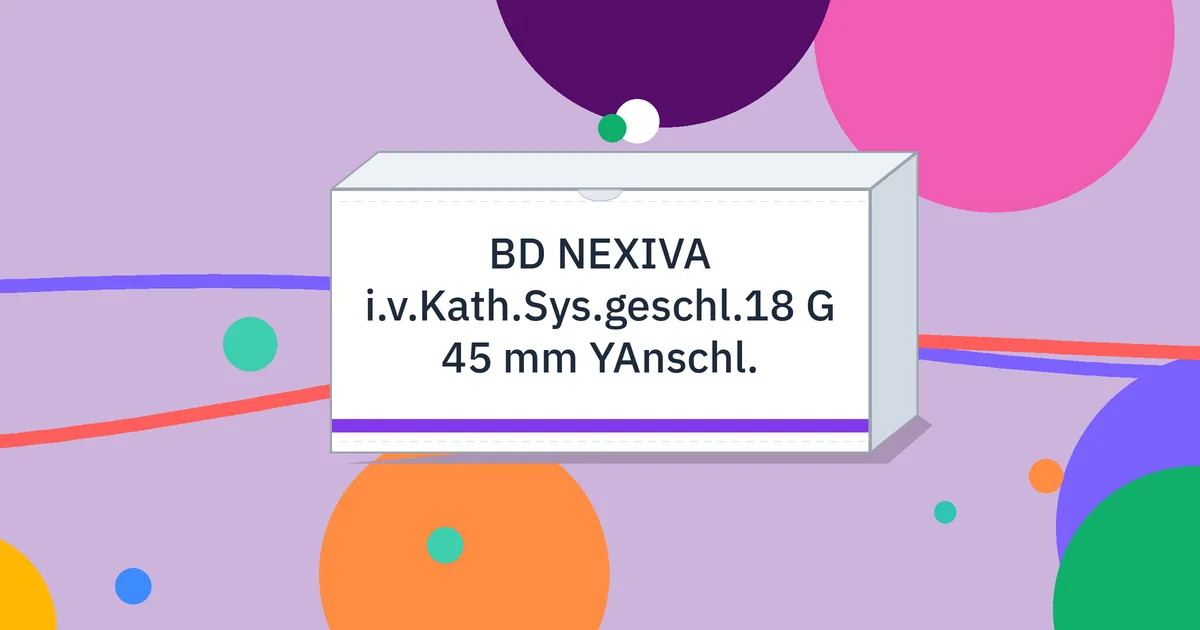 Symbolbild: Packung mit der Aufschrift BD NEXIVA i.v.Kath.Sys.geschl.18 G 45 mm YAnschl. (PZN 08404412) – Verfügbarkeit und Bezug in Apotheken in Frankfurt am Main