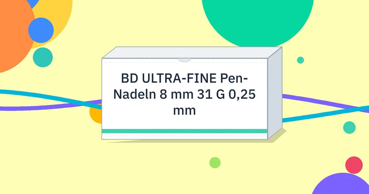 Symbolbild: Packung mit der Aufschrift BD ULTRA-FINE Pen-Nadeln 8 mm 31 G 0,25 mm (PZN 16033800) – Verfügbarkeit und Bezug in Apotheken in Frankfurt am Main
