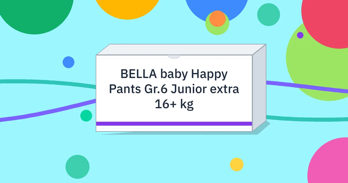 Symbolbild: Packung mit der Aufschrift BELLA baby Happy Pants Gr.6 Junior extra 16+ kg (PZN 19444627) – Verfügbarkeit und Bezug in Apotheken in Frankfurt am Main
