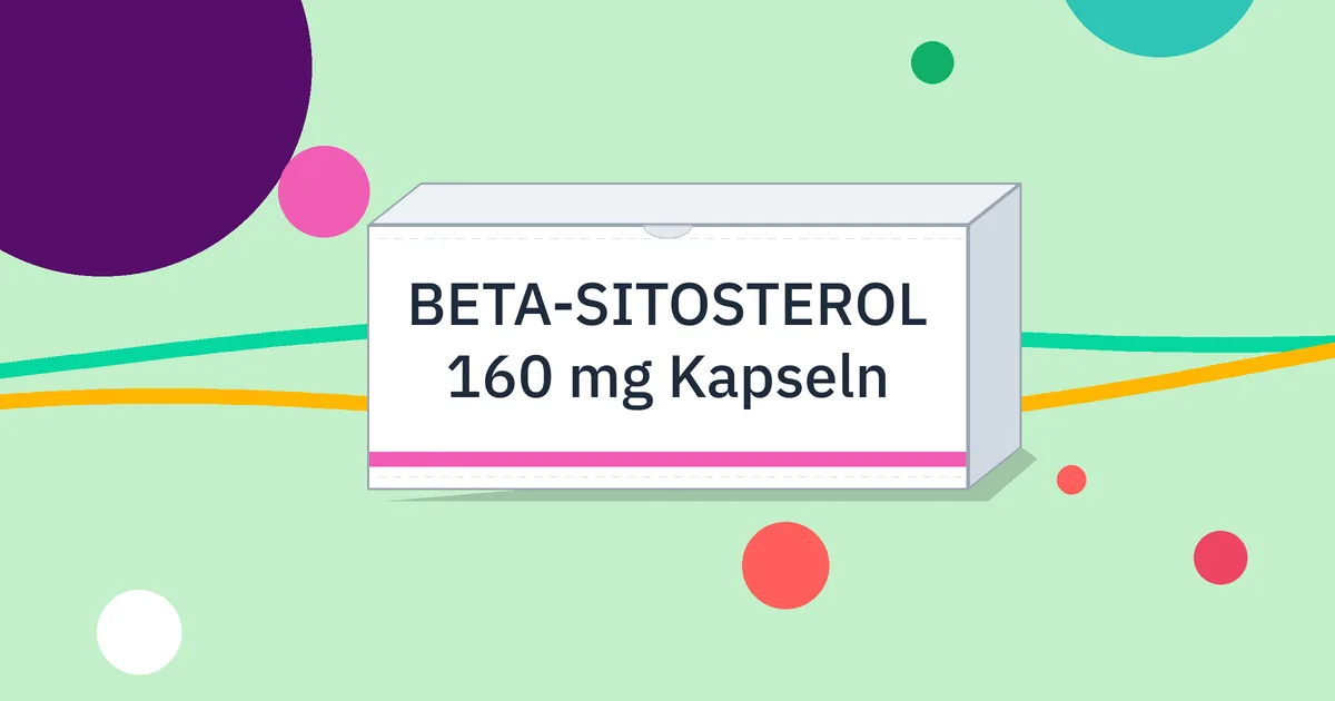 Symbolbild: Packung mit der Aufschrift BETA-SITOSTEROL 160 mg Kapseln (PZN 19641865) – Verfügbarkeit und Bezug in Apotheken in Frankfurt am Main