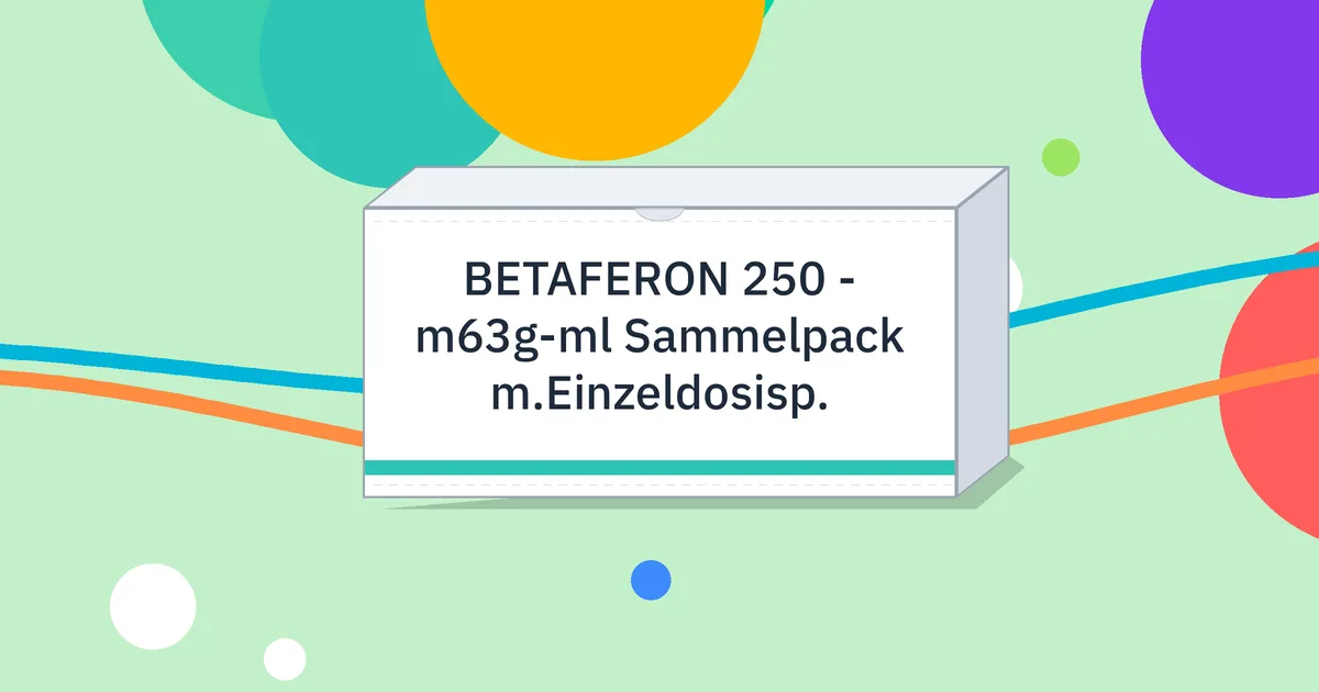 Symbolbild: Packung mit der Aufschrift BETAFERON 250 -m63g-ml Sammelpack m.Einzeldosisp. (PZN 16332230) – Verfügbarkeit und Bezug in Apotheken in Frankfurt am Main