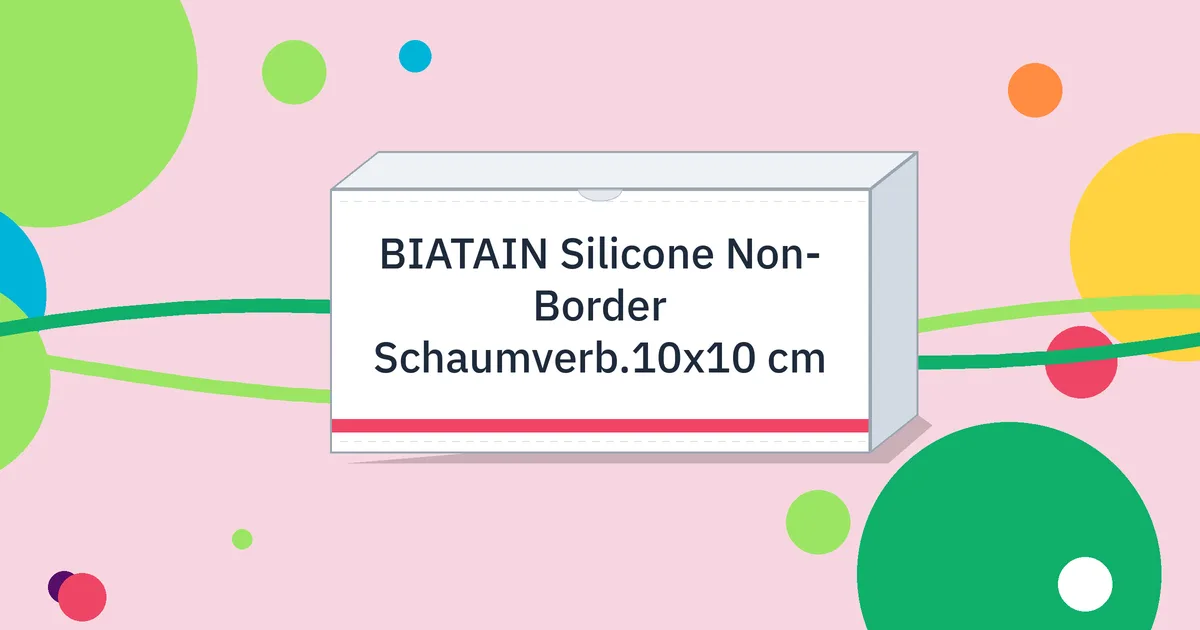 Symbolbild: Packung mit der Aufschrift BIATAIN Silicone Non-Border Schaumverb.10x10 cm (PZN 16942336) – Verfügbarkeit und Bezug in Apotheken in Frankfurt am Main