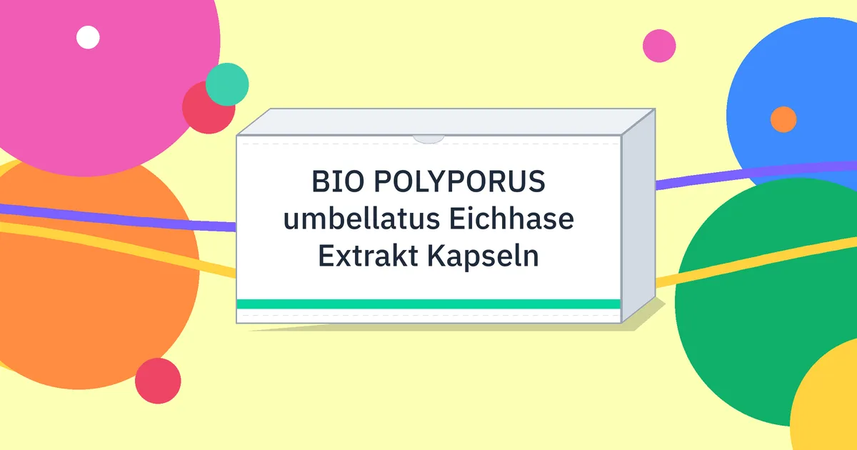 Symbolbild: Packung mit der Aufschrift BIO POLYPORUS umbellatus Eichhase Extrakt Kapseln (PZN 15544510) – Verfügbarkeit und Bezug in Apotheken in Frankfurt am Main