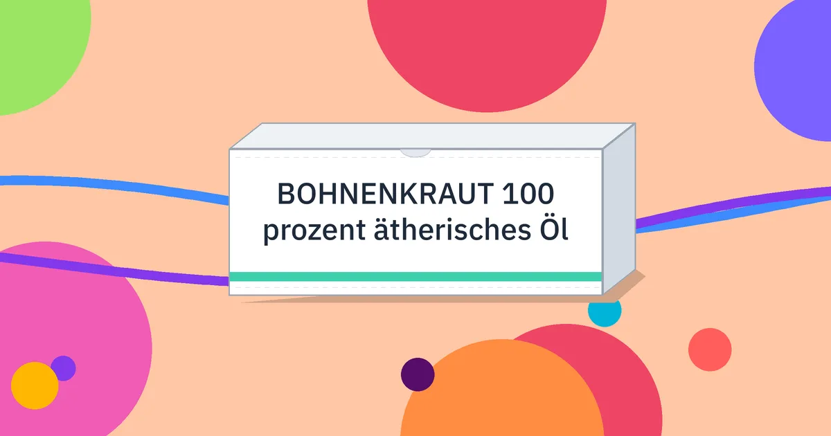 Symbolbild: Packung mit der Aufschrift BOHNENKRAUT 100 prozent ätherisches Öl (PZN 07205366) – Verfügbarkeit und Bezug in Apotheken in Frankfurt am Main