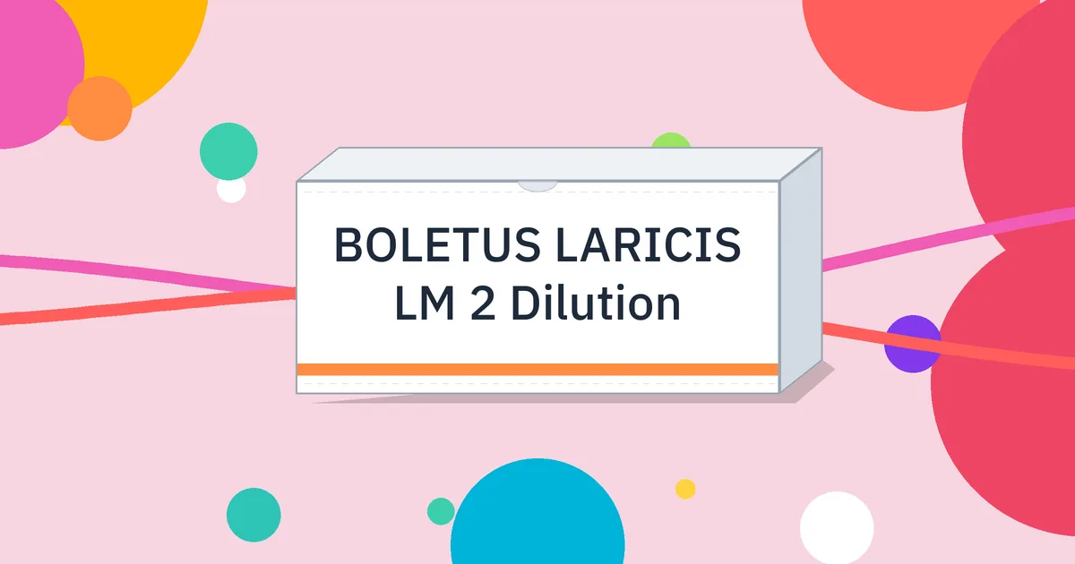 Symbolbild: Packung mit der Aufschrift BOLETUS LARICIS LM 2 Dilution (PZN 13391019) – Verfügbarkeit und Bezug in Apotheken in Frankfurt am Main