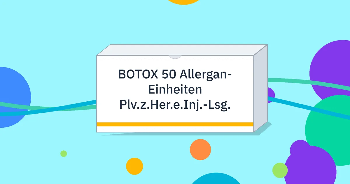 Symbolbild: Packung mit der Aufschrift BOTOX 50 Allergan-Einheiten Plv.z.Her.e.Inj.-Lsg. (PZN 16842623) – Verfügbarkeit und Bezug in Apotheken in Frankfurt am Main