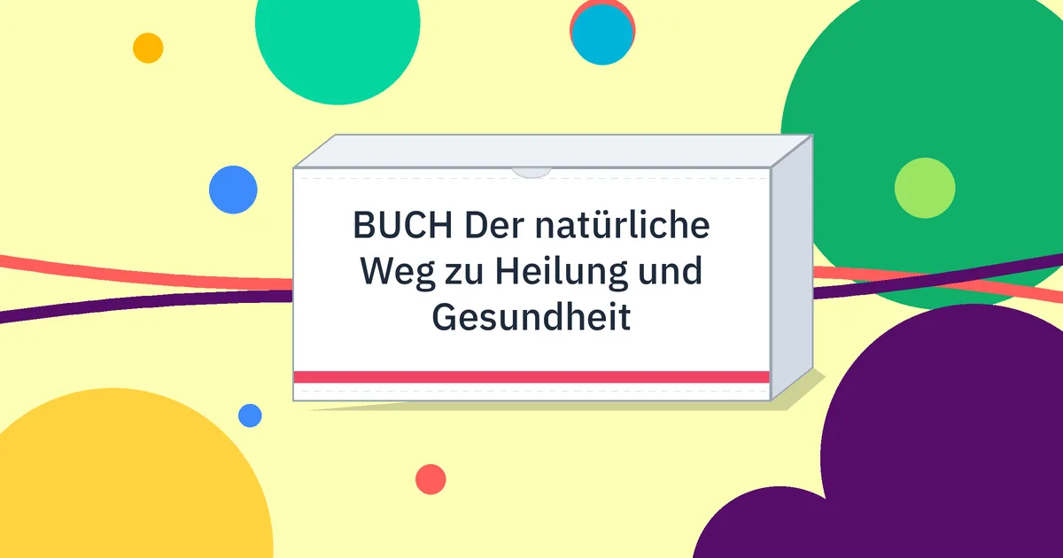 Symbolbild: Packung mit der Aufschrift BUCH Der natürliche Weg zu Heilung und Gesundheit (PZN 18181806) – Verfügbarkeit und Bezug in Apotheken in Frankfurt am Main