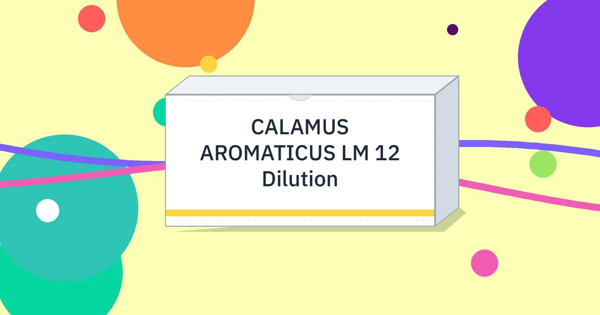 Symbolbild: Packung mit der Aufschrift CALAMUS AROMATICUS LM 12 Dilution (PZN 13404650) – Verfügbarkeit und Bezug in Apotheken in Frankfurt am Main
