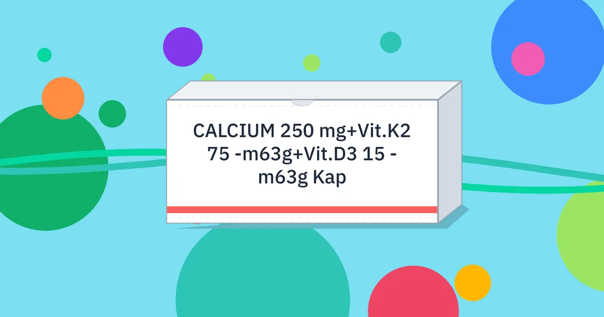 Symbolbild: Packung mit der Aufschrift CALCIUM 250 mg+Vit.K2 75 -m63g+Vit.D3 15 -m63g Kap (PZN 19282248) – Verfügbarkeit und Bezug in Apotheken in Frankfurt am Main
