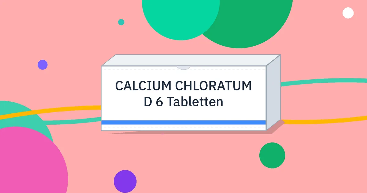 Symbolbild: Packung mit der Aufschrift CALCIUM CHLORATUM D 6 Tabletten (PZN 02125898) – Verfügbarkeit und Bezug in Apotheken in Frankfurt am Main