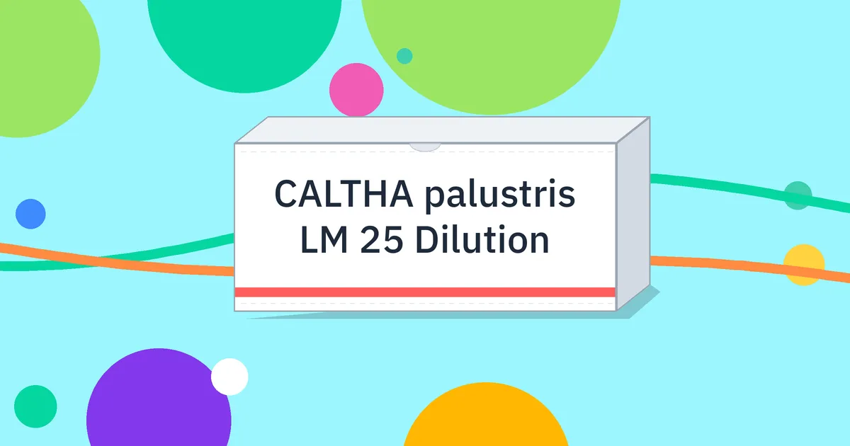 Symbolbild: Packung mit der Aufschrift CALTHA palustris LM 25 Dilution (PZN 13411733) – Verfügbarkeit und Bezug in Apotheken in Frankfurt am Main