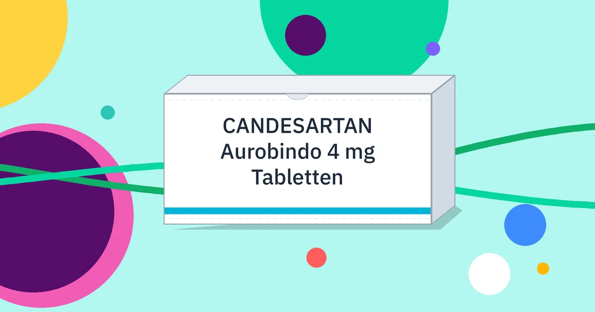 Symbolbild: Packung mit der Aufschrift CANDESARTAN Aurobindo 4 mg Tabletten (PZN 10142066) – Verfügbarkeit und Bezug in Apotheken in Frankfurt am Main