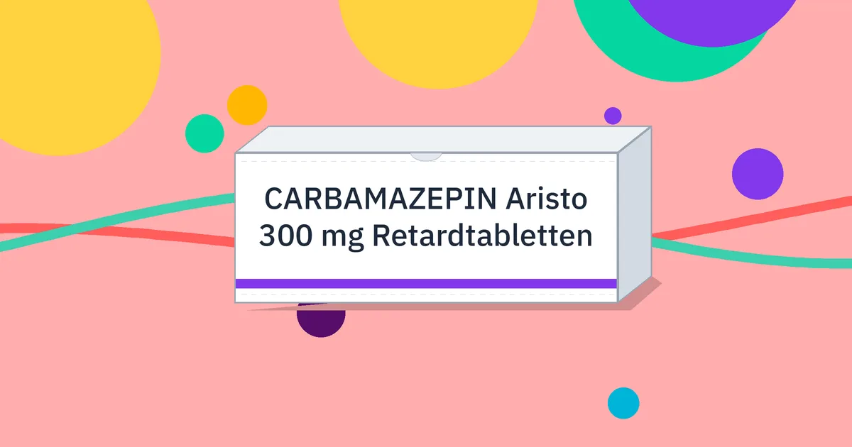 Symbolbild: Packung mit der Aufschrift CARBAMAZEPIN Aristo 300 mg Retardtabletten (PZN 00612298) – Verfügbarkeit und Bezug in Apotheken in Frankfurt am Main